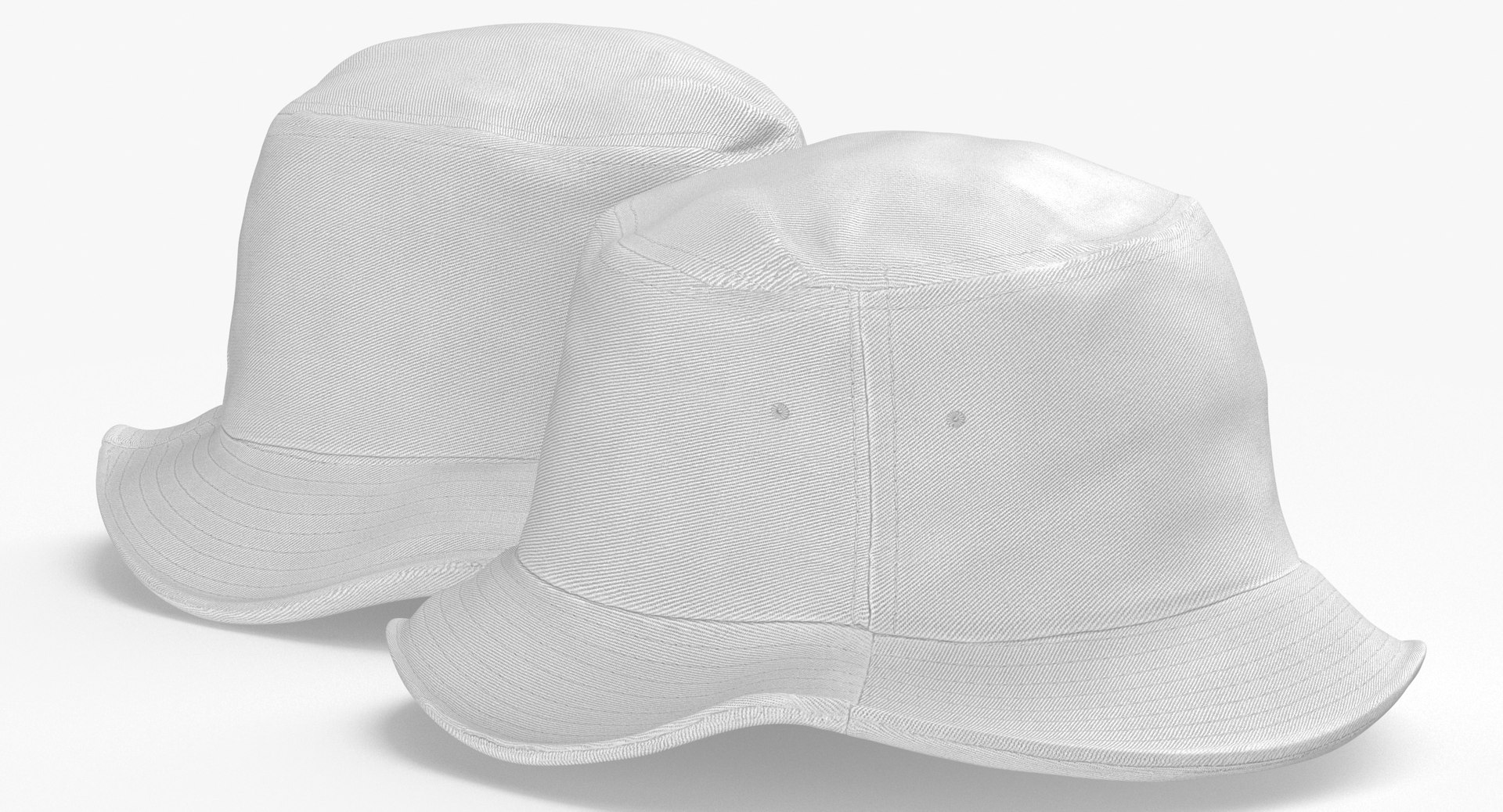 Bucket Hat Pose 01 Blank White and Branded Heather Basic Poses 3D ...