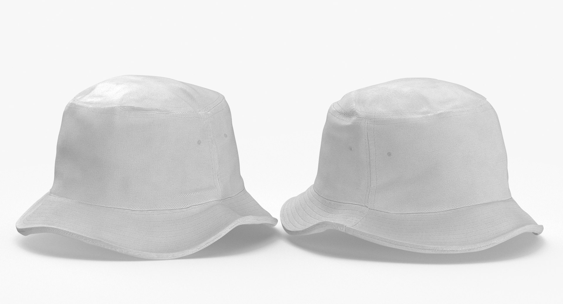 Bucket Hat Pose 01 Blank White and Branded Heather Basic Poses 3D ...