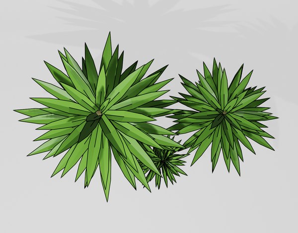 Polygonal yucca 3D model - TurboSquid 1504988