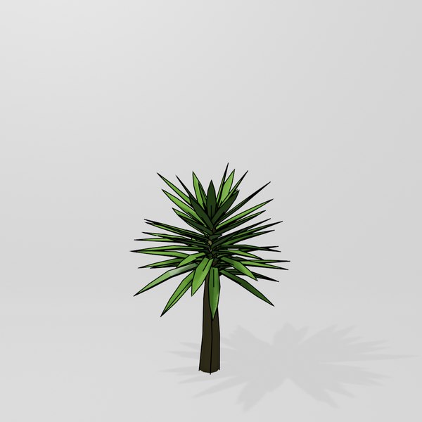 Polygonal yucca 3D model - TurboSquid 1504988