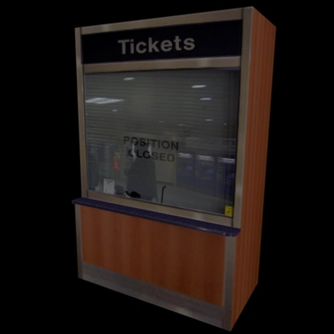 3d Model Of Ticket Booth