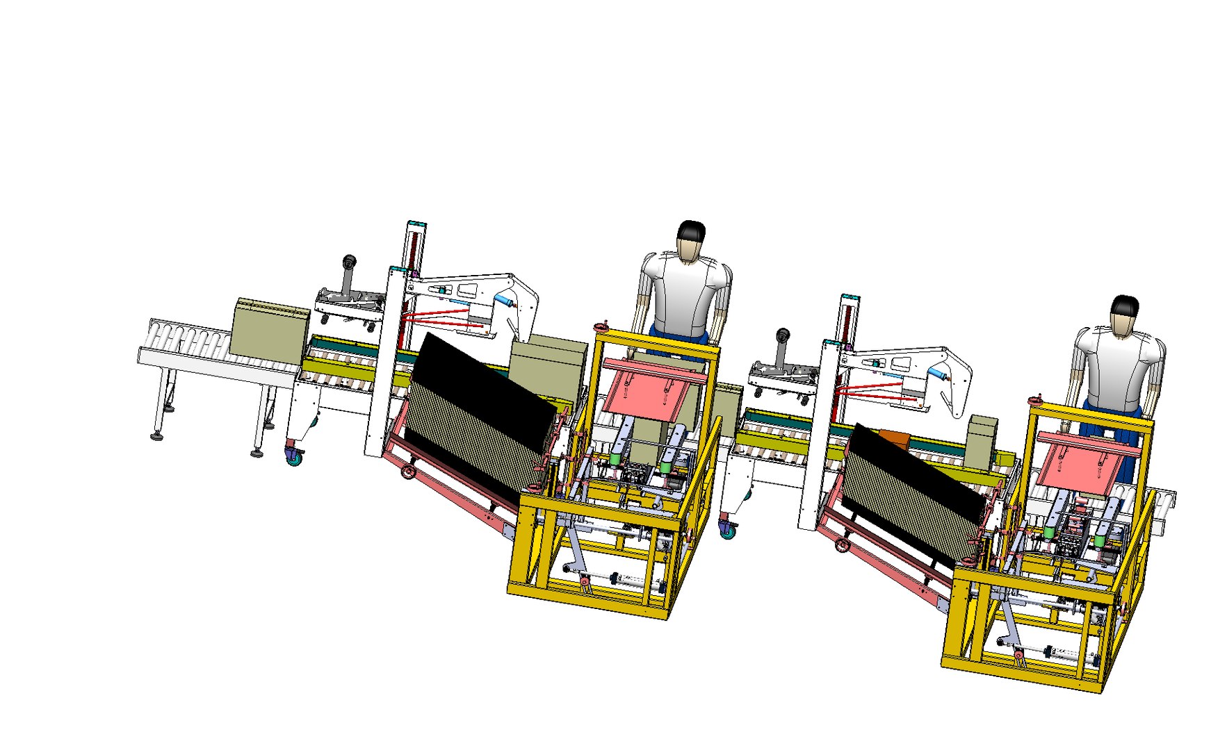 3D Food Unpacking And Packing Machine Conveyor - TurboSquid 1881807