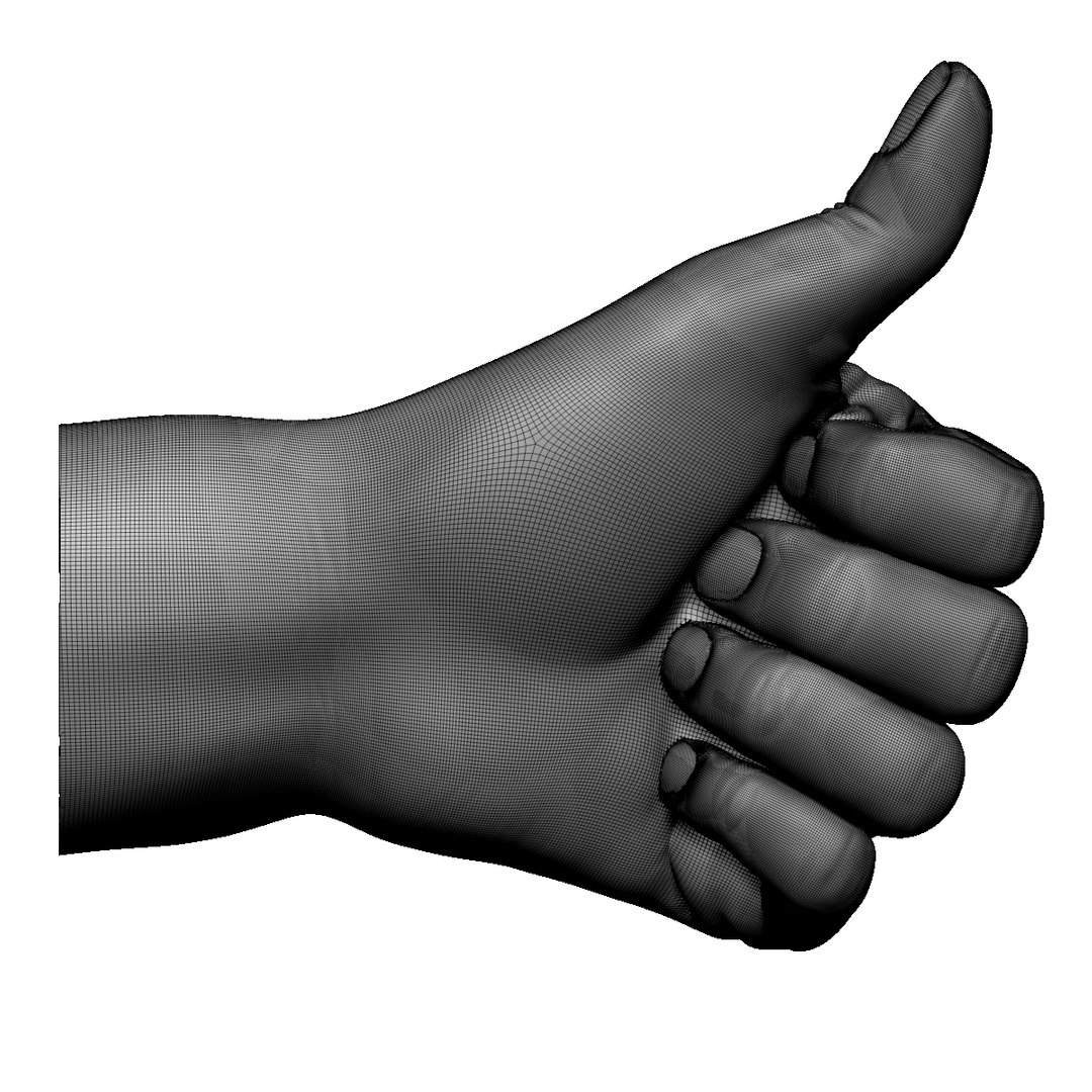 Thumb Hand Sign Gesture 3D Model - TurboSquid 1409151