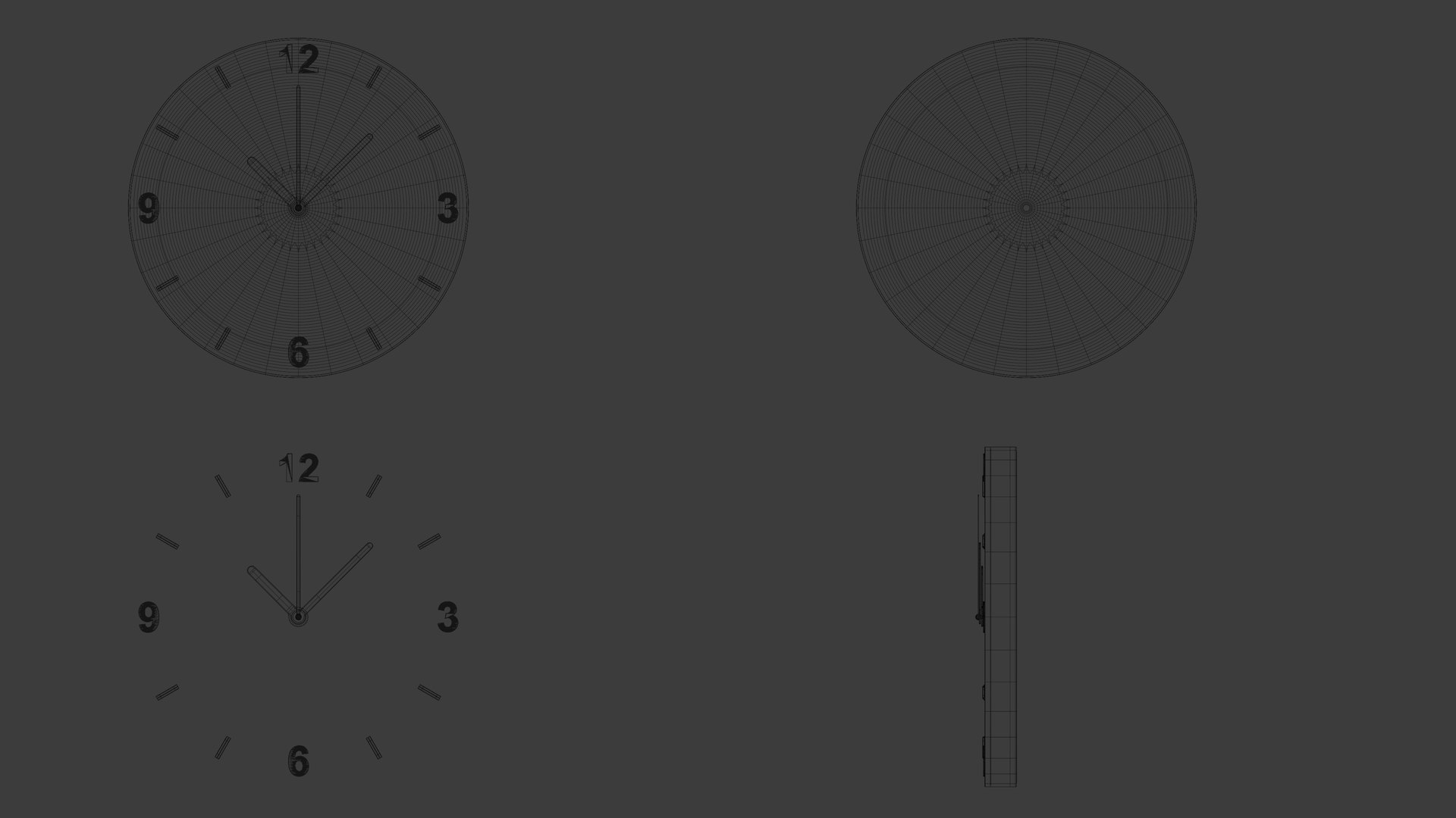 3D Wood Clock - TurboSquid 1815945