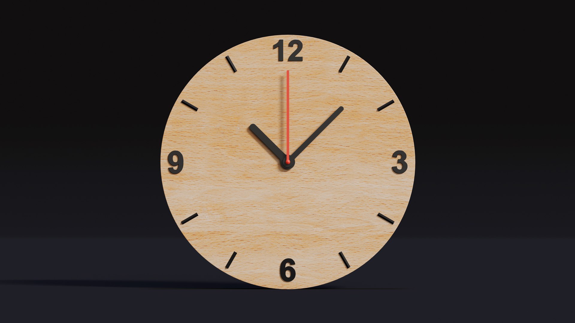 3D Wood Clock - TurboSquid 1815945
