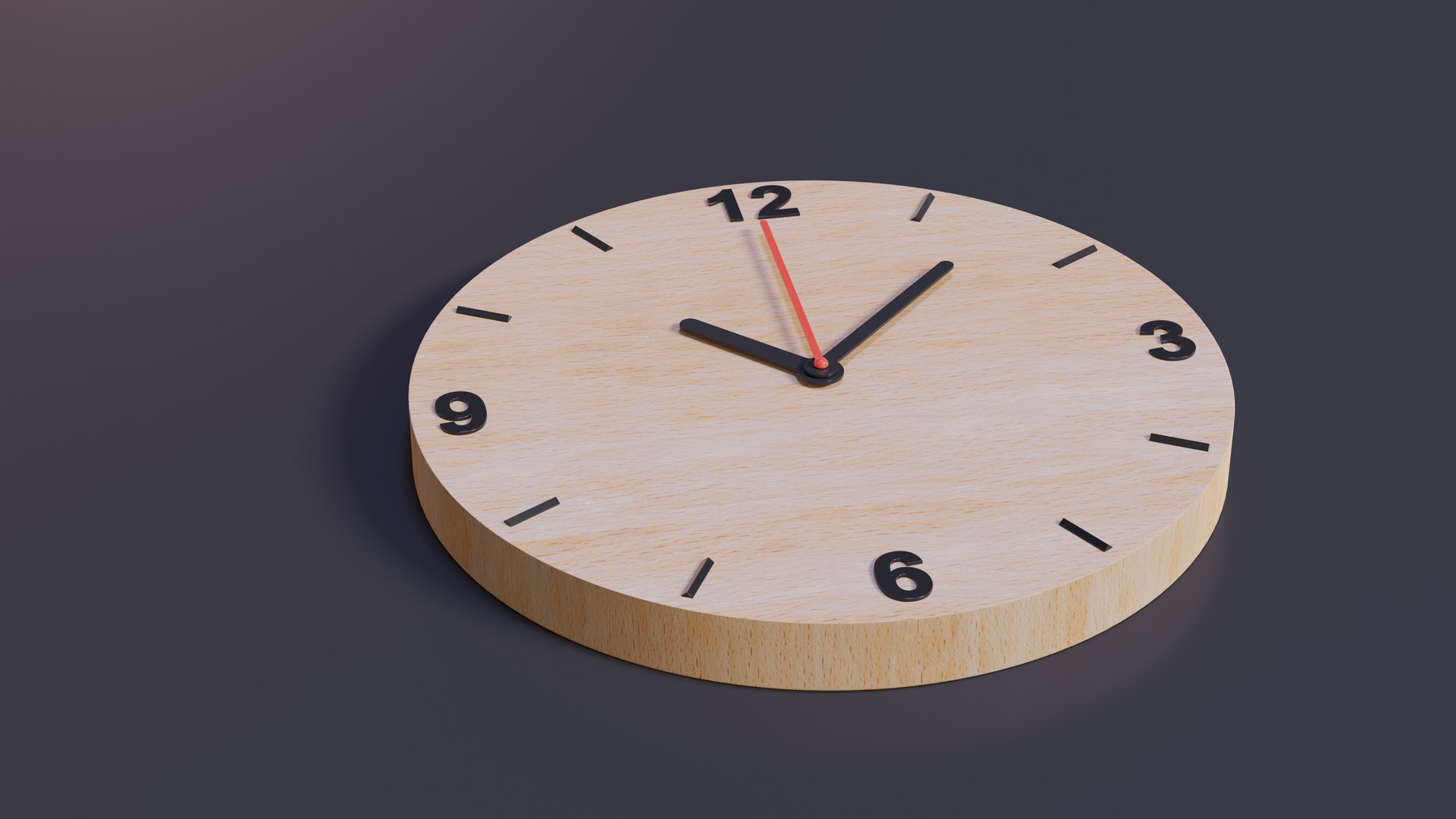 3D Wood Clock - TurboSquid 1815945
