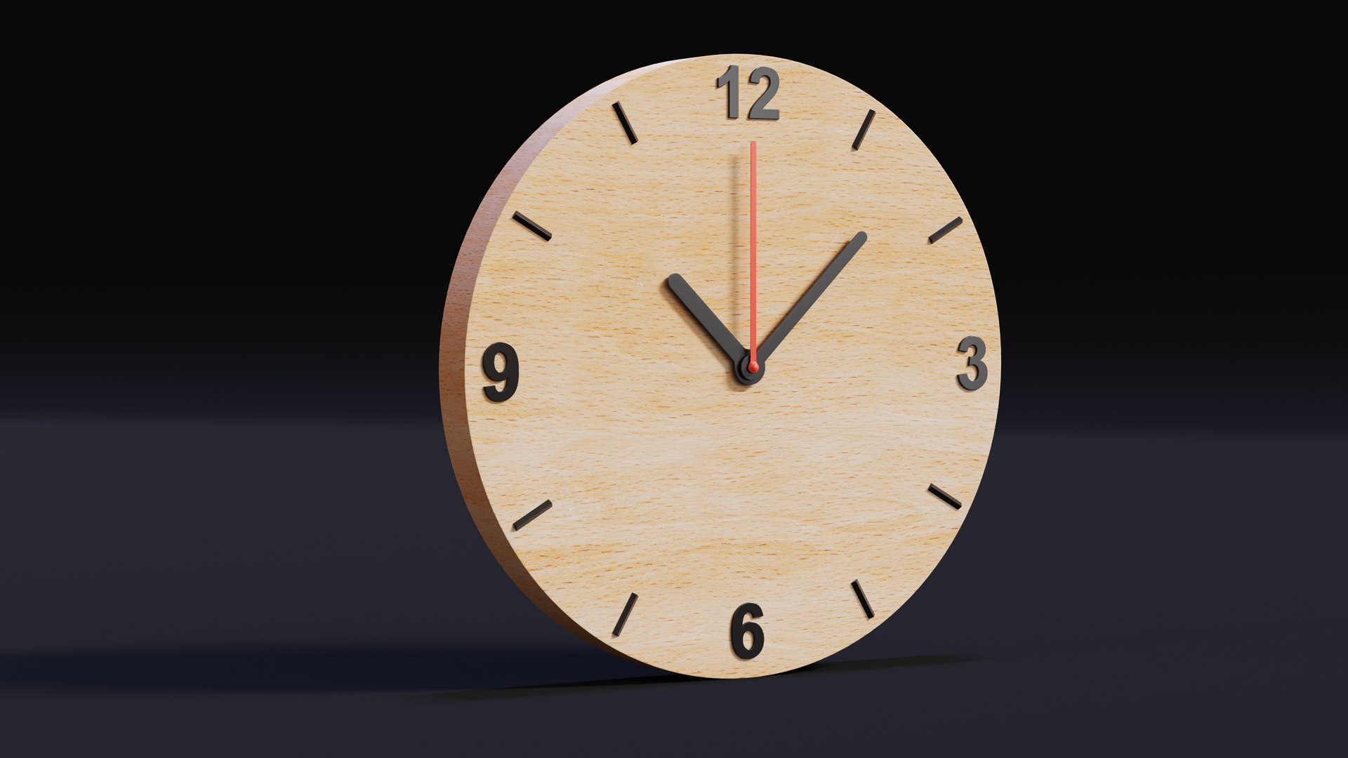 3D Wood Clock - TurboSquid 1815945