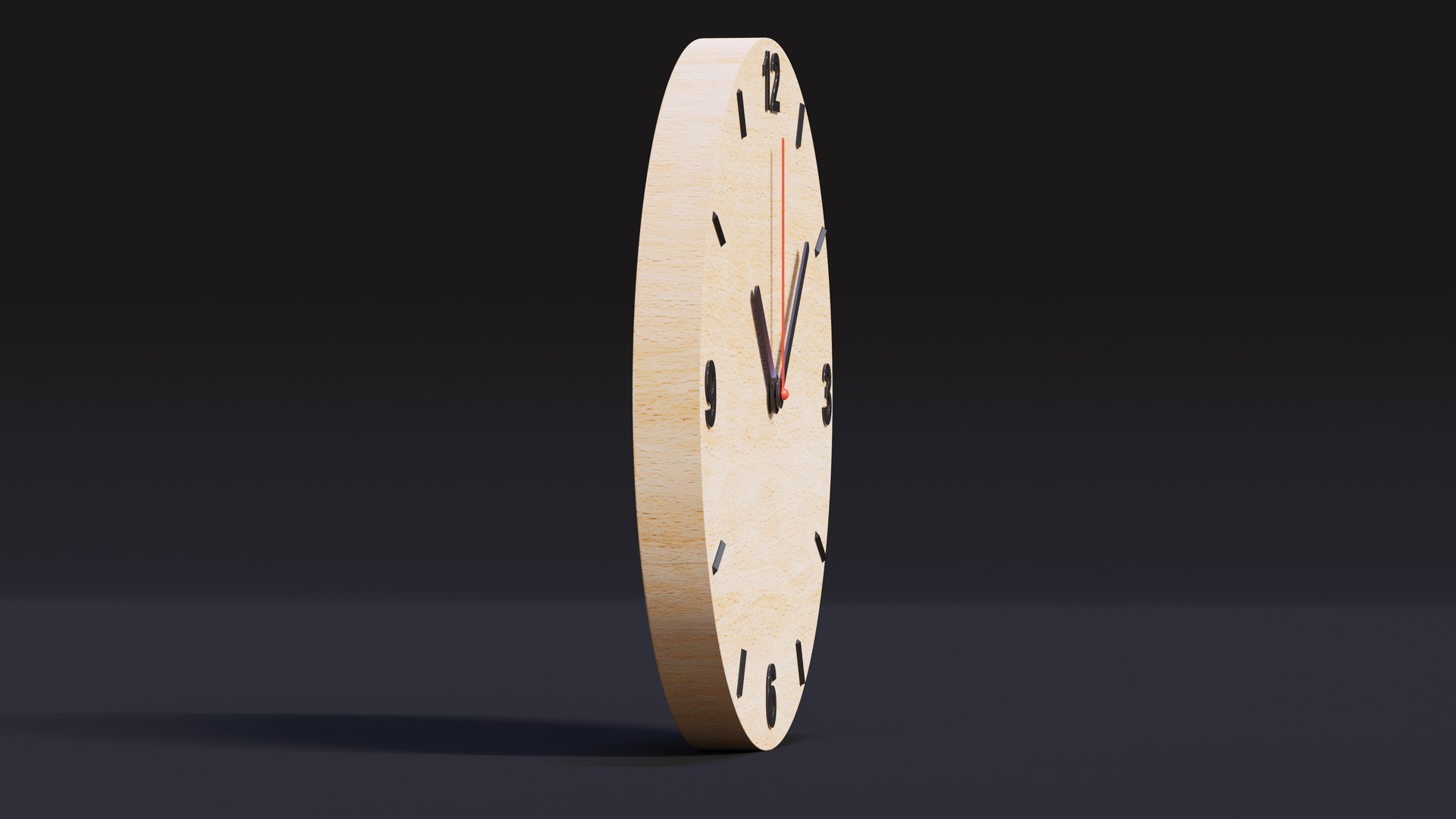 3D Wood Clock - TurboSquid 1815945
