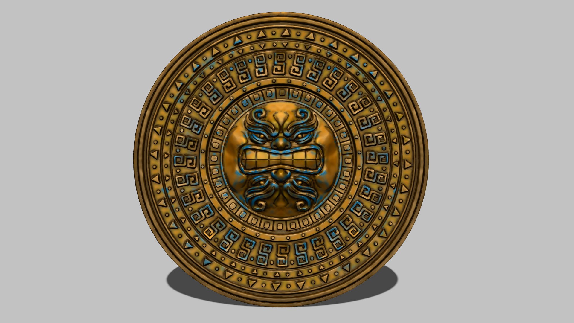 3D Mayan dial coin prehistoric God- Fortune 3D model - TurboSquid 2053097