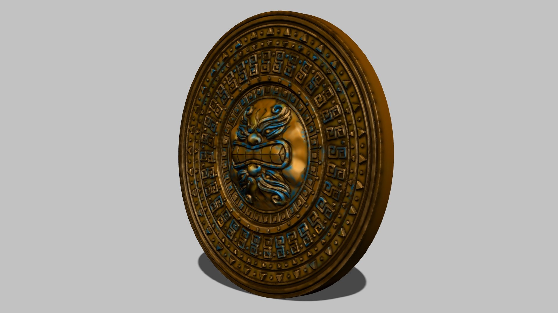 3D Mayan dial coin prehistoric God- Fortune 3D model - TurboSquid 2053097