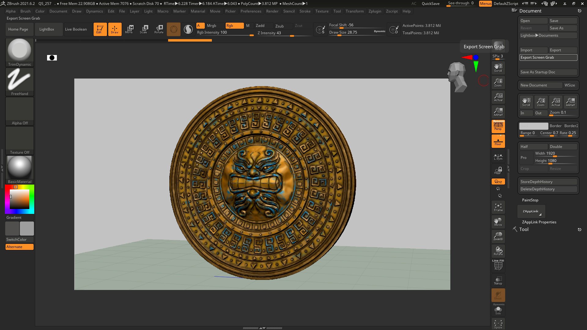 3D Mayan dial coin prehistoric God- Fortune 3D model - TurboSquid 2053097