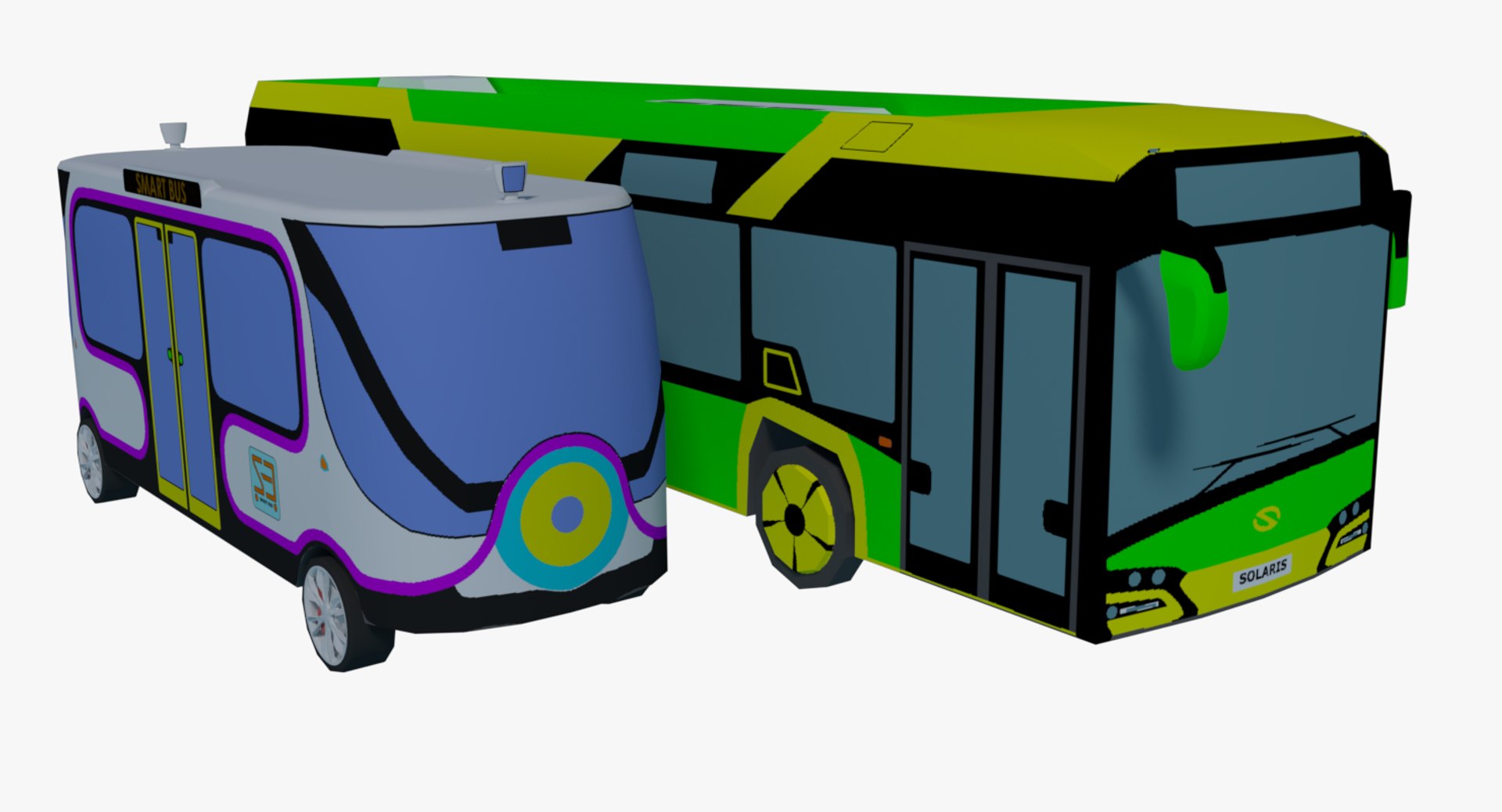 Low-poly Bus 3D Model - TurboSquid 1239724