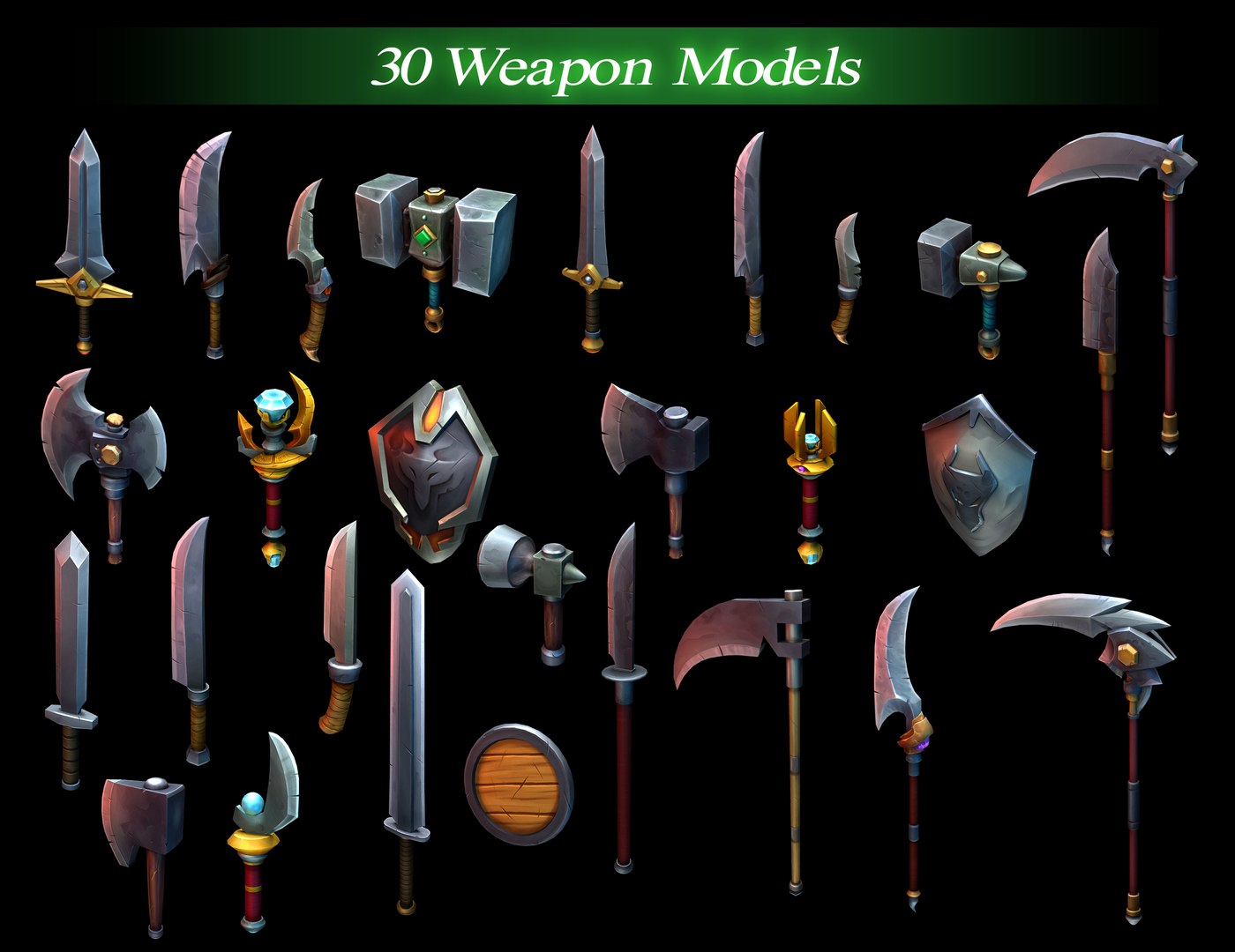 3D Fantasy Weapons - TurboSquid 1249275