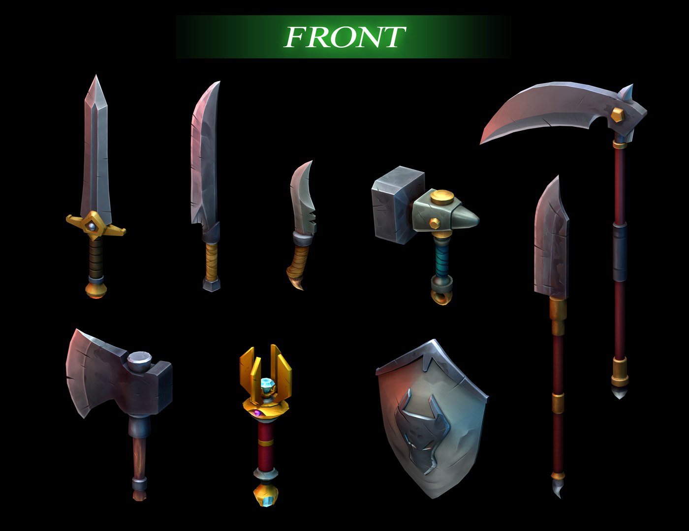 3D Fantasy Weapons - TurboSquid 1249275
