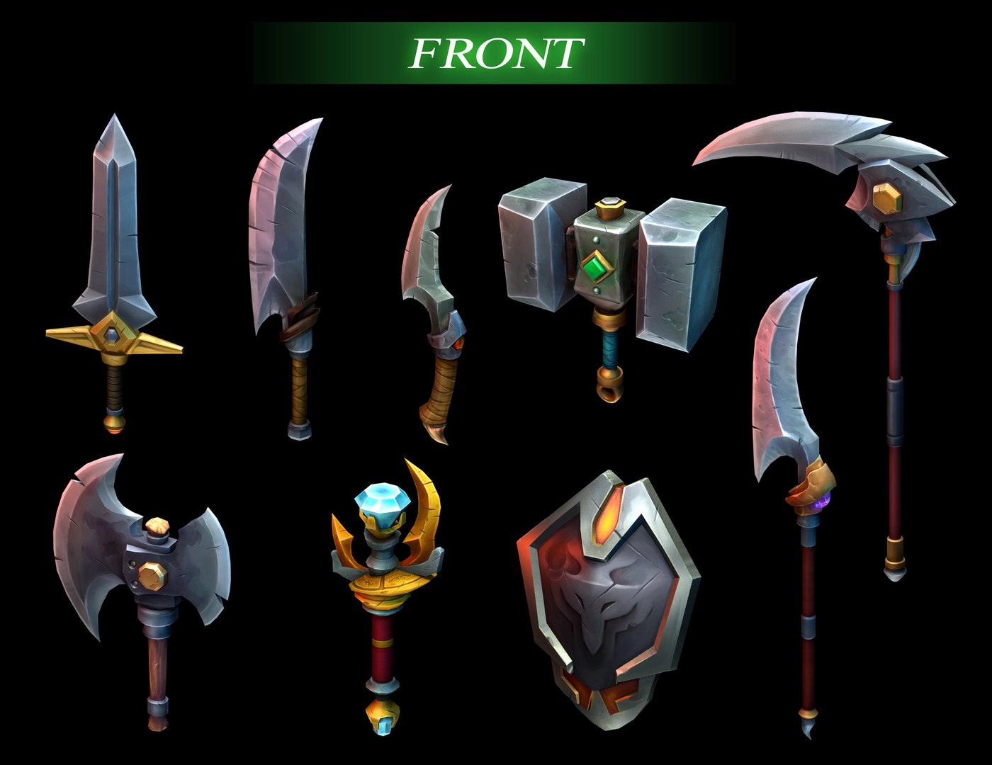 3D Fantasy Weapons - TurboSquid 1249275