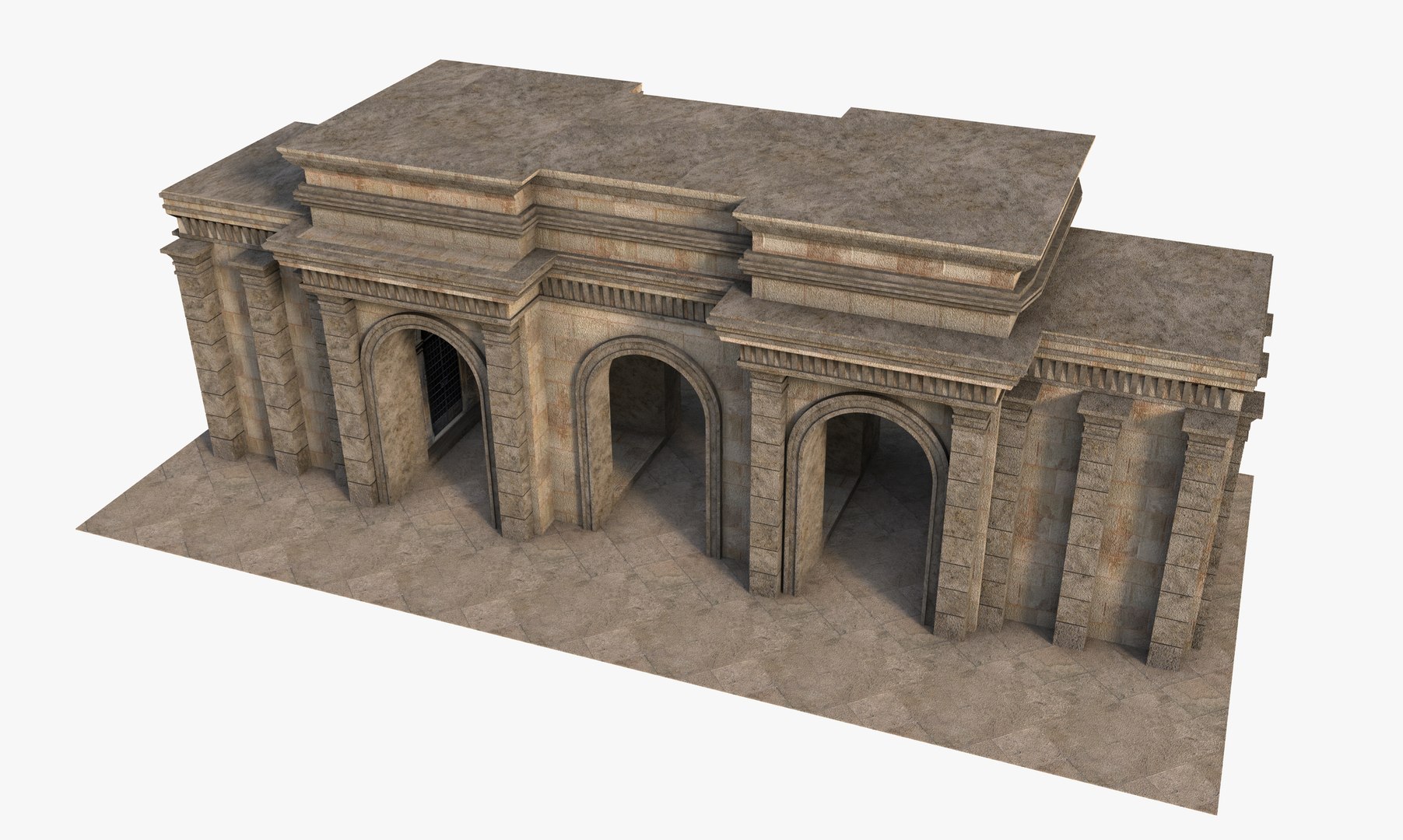 3D Ancient Arch Gate Model - TurboSquid 2184437