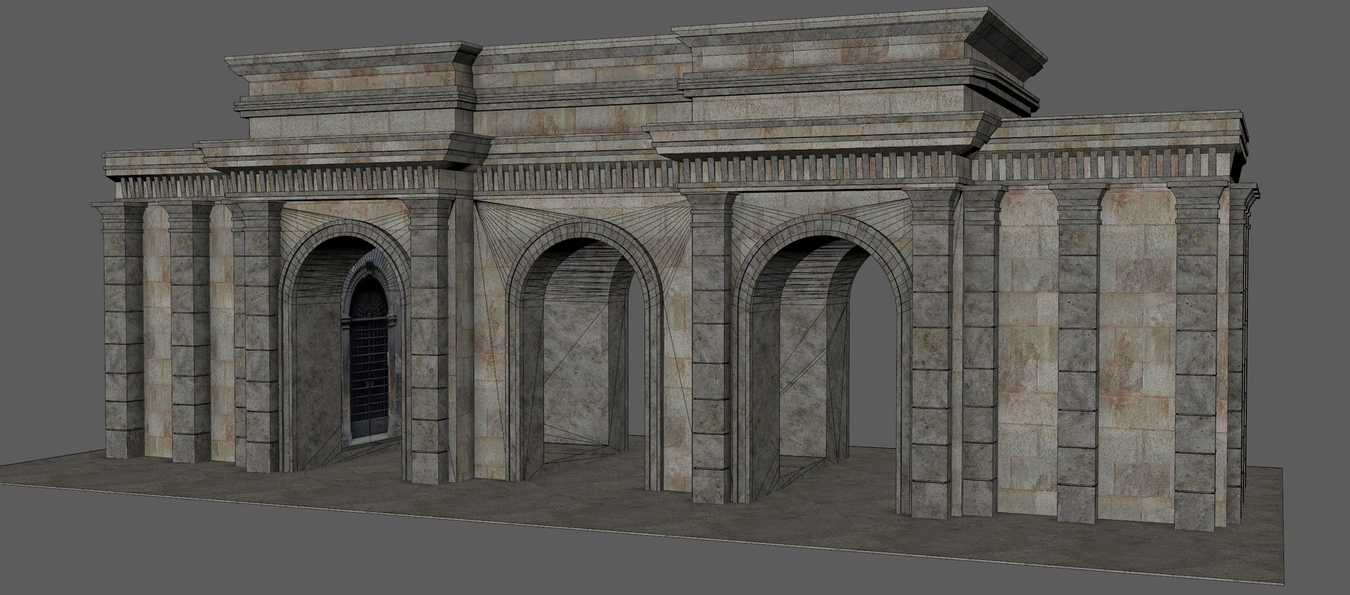 3D Ancient Arch Gate Model - TurboSquid 2184437