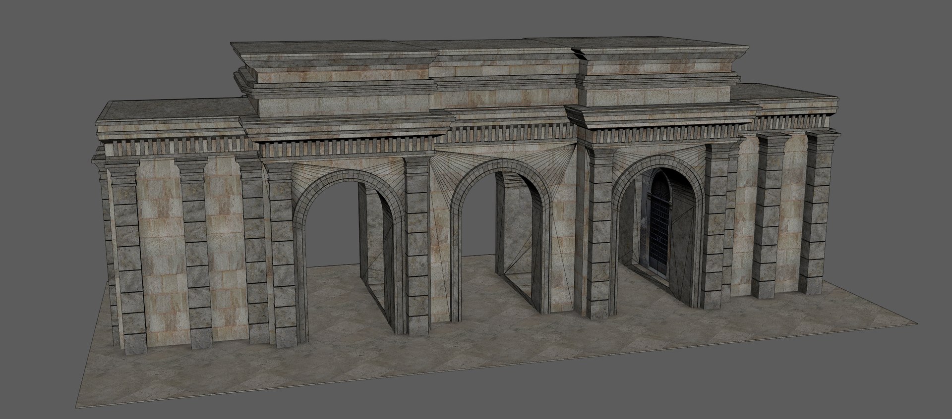 3D Ancient Arch Gate Model - TurboSquid 2184437