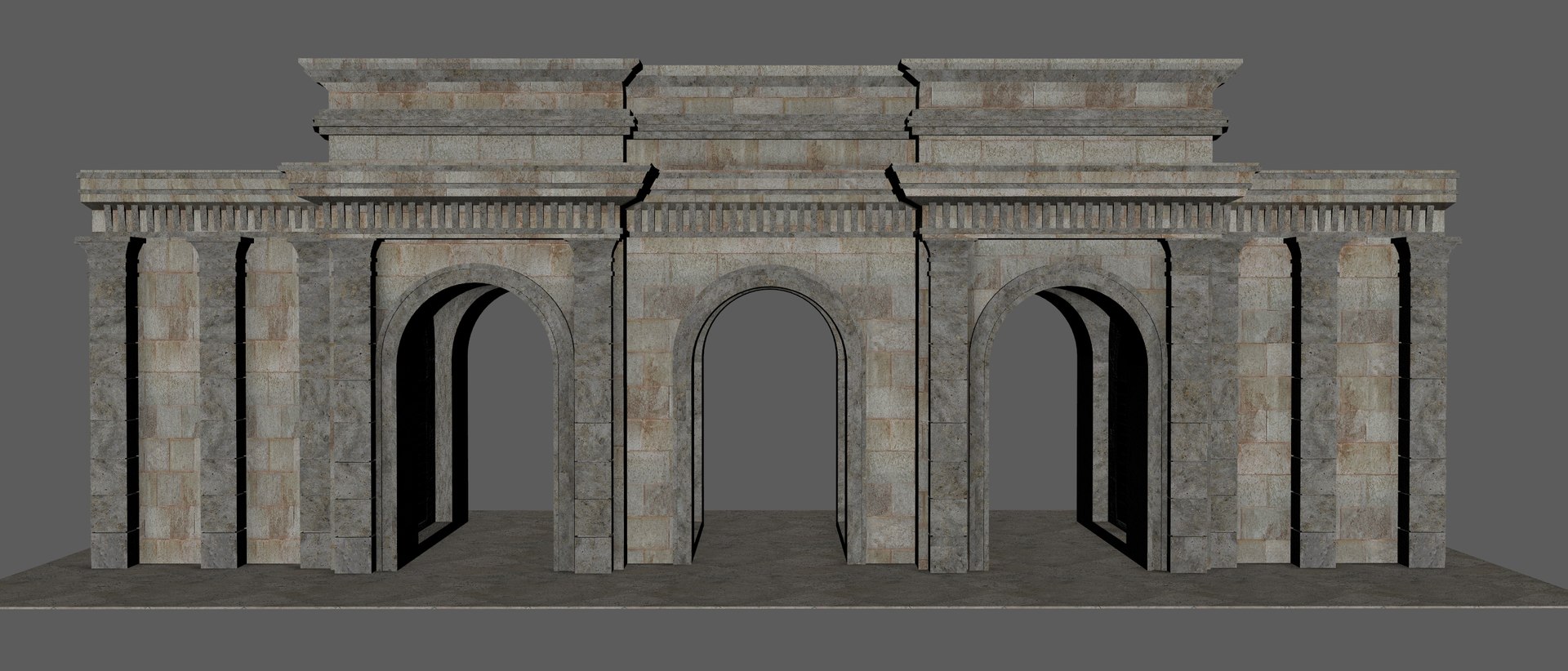 3D Ancient Arch Gate Model - TurboSquid 2184437