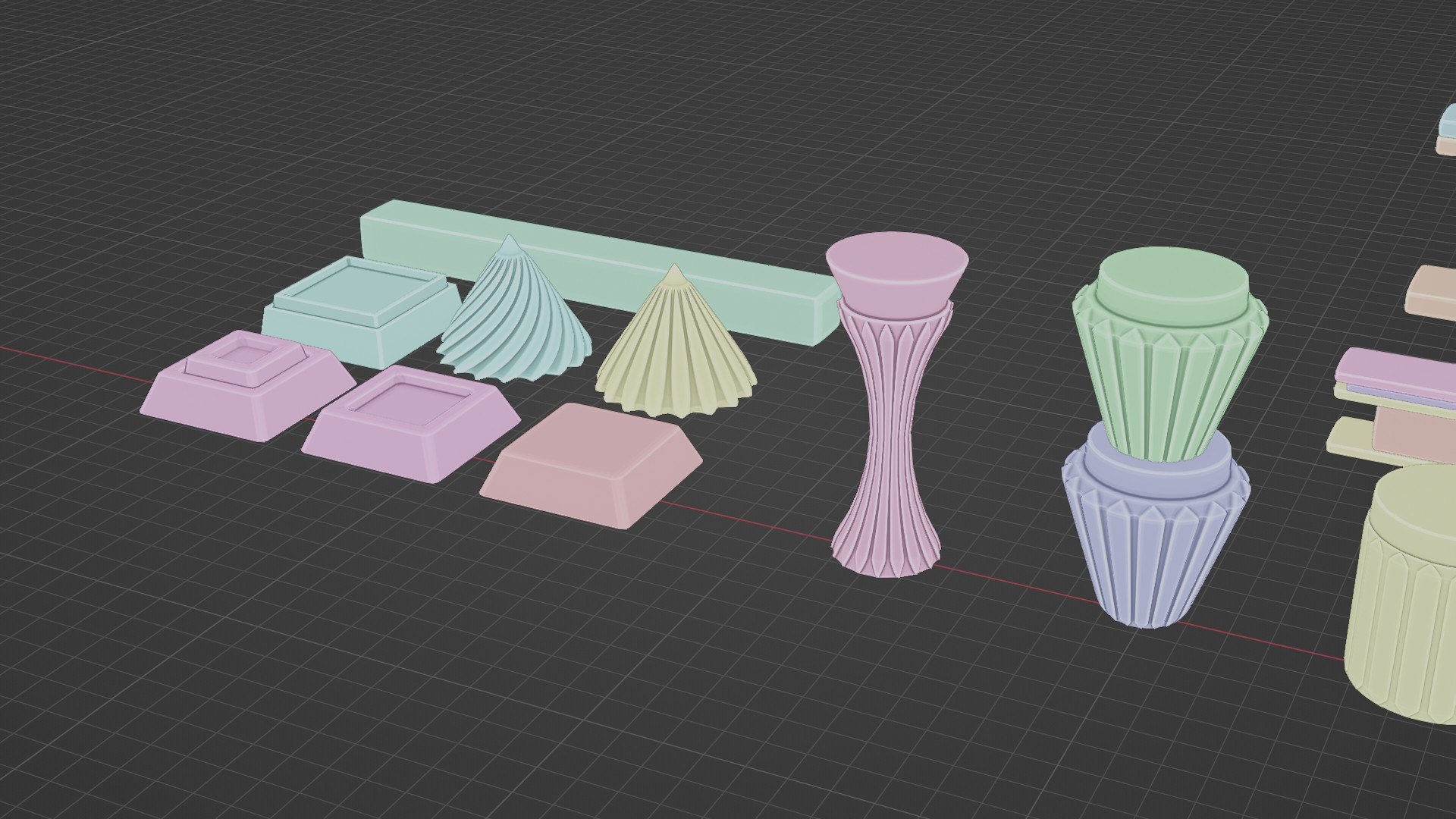 Architectural Modular Column Kit Set Ancient Style 3D Model ...