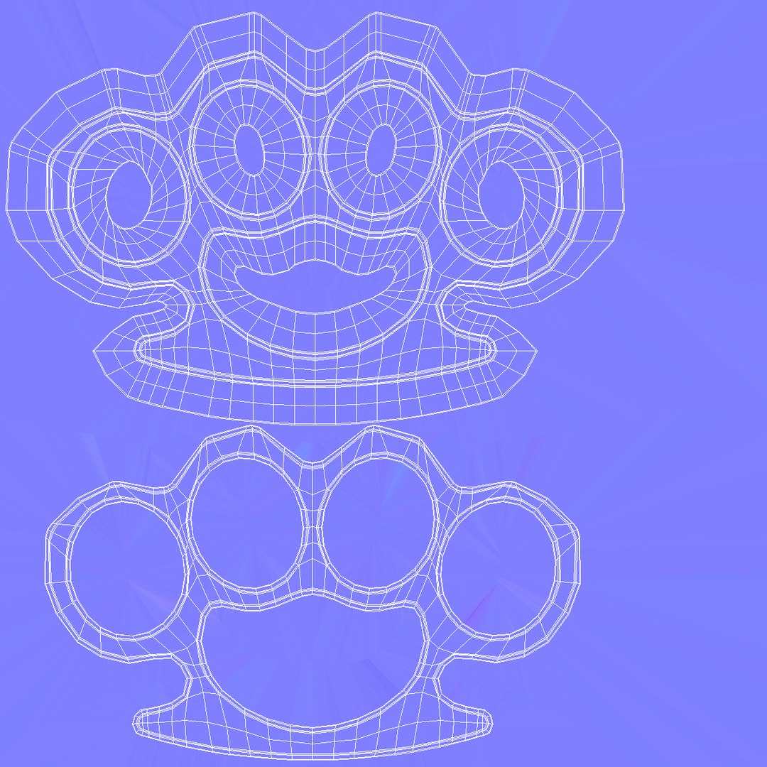 3D Silver Brass Knuckles Model - TurboSquid 1472432