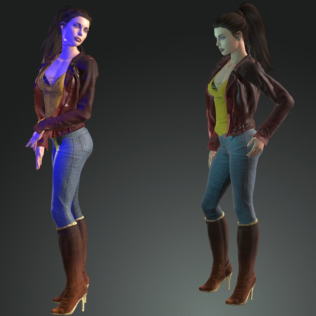 3D Realistic Fashion Rigged Model - TurboSquid 1489998