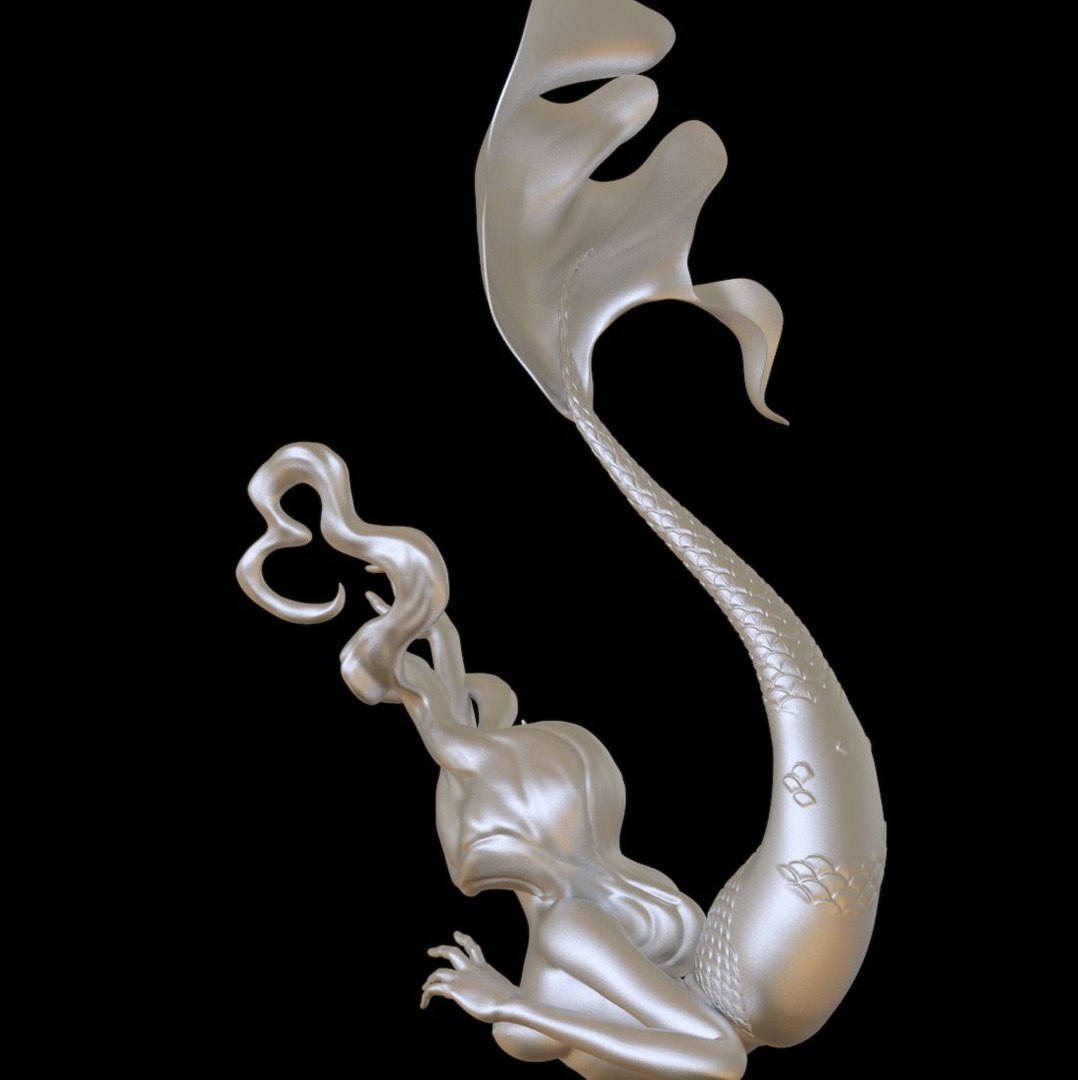 3D bend mermaid - TurboSquid 1471897