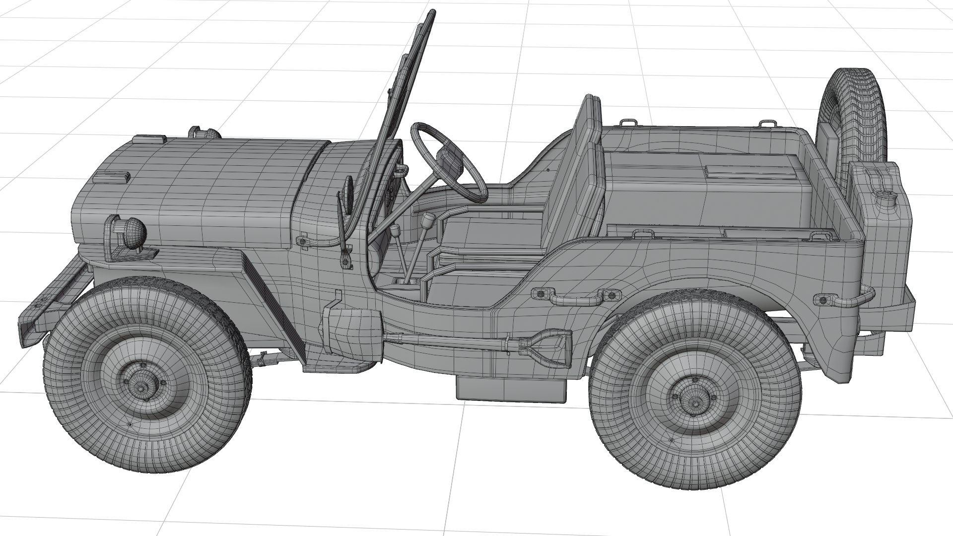 3D Car Model Willys MB - TurboSquid 2130847