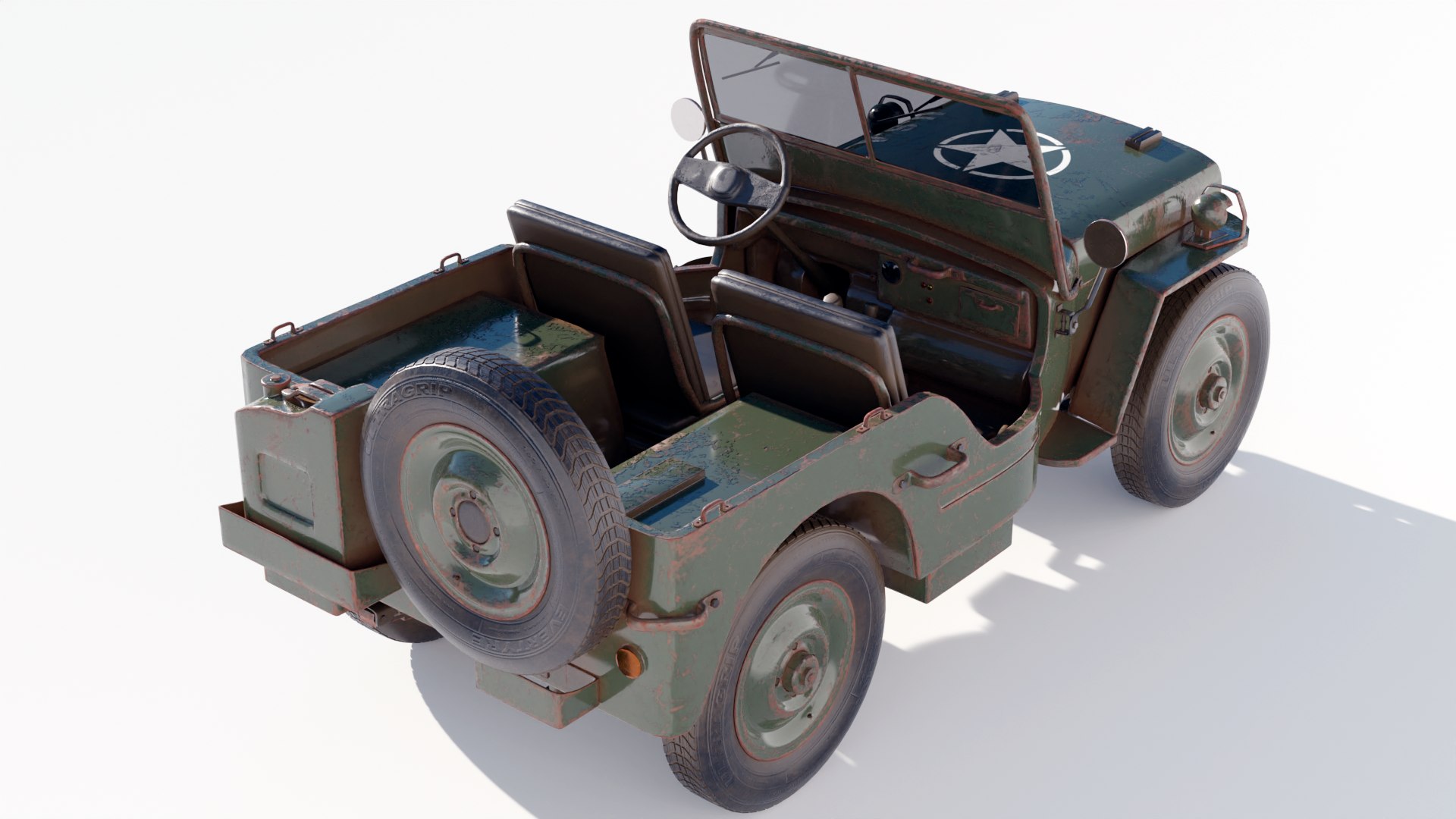 3D Car Model Willys MB - TurboSquid 2130847