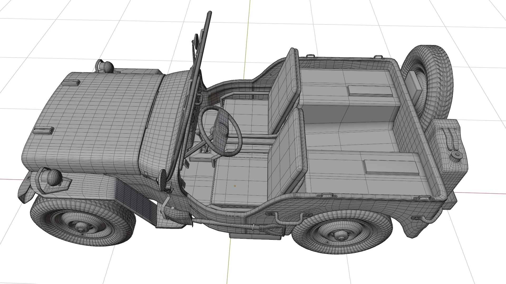 3D Car Model Willys MB - TurboSquid 2130847
