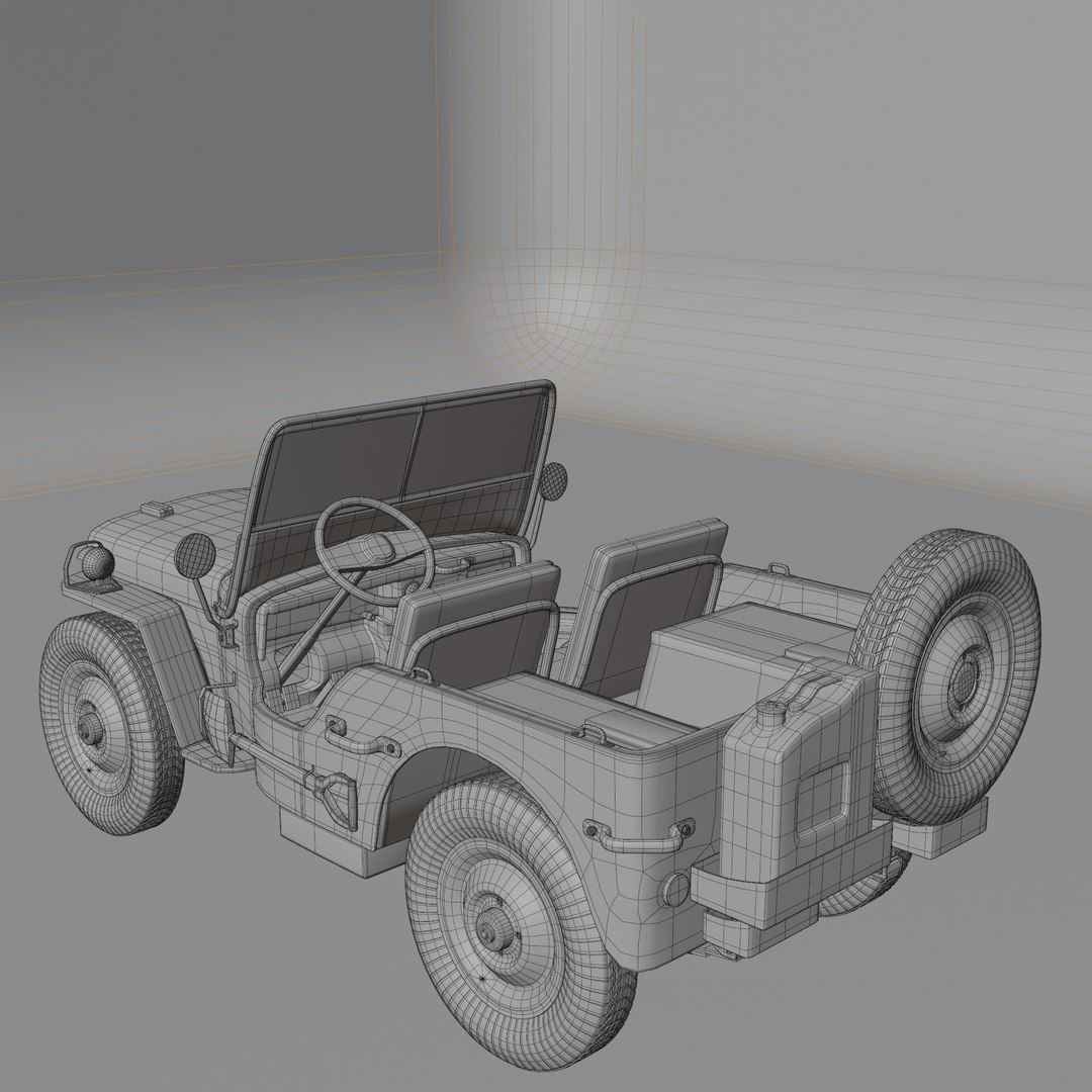 3D Car Model Willys MB - TurboSquid 2130847