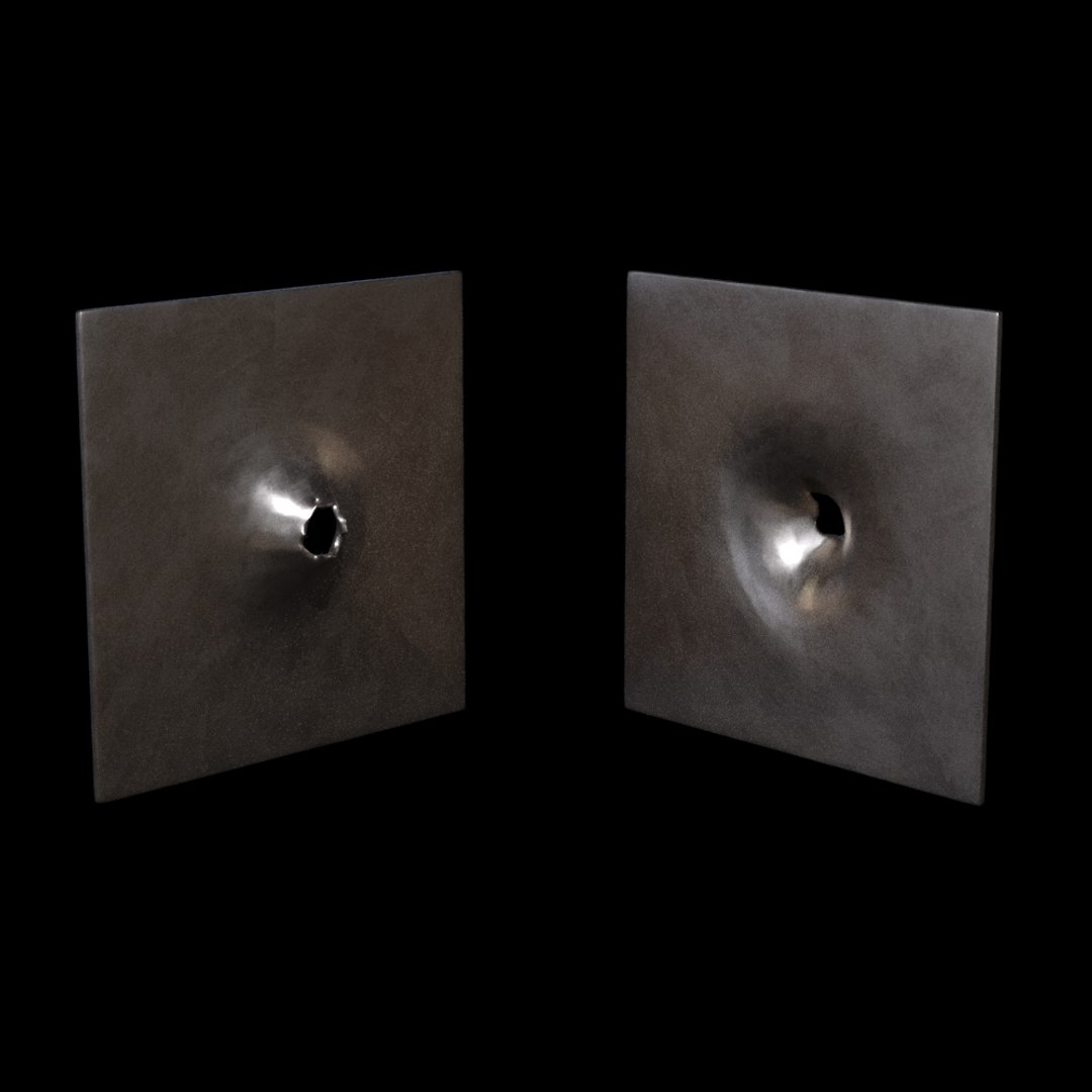 3D Bullet Holes Metal Model - TurboSquid 1641170