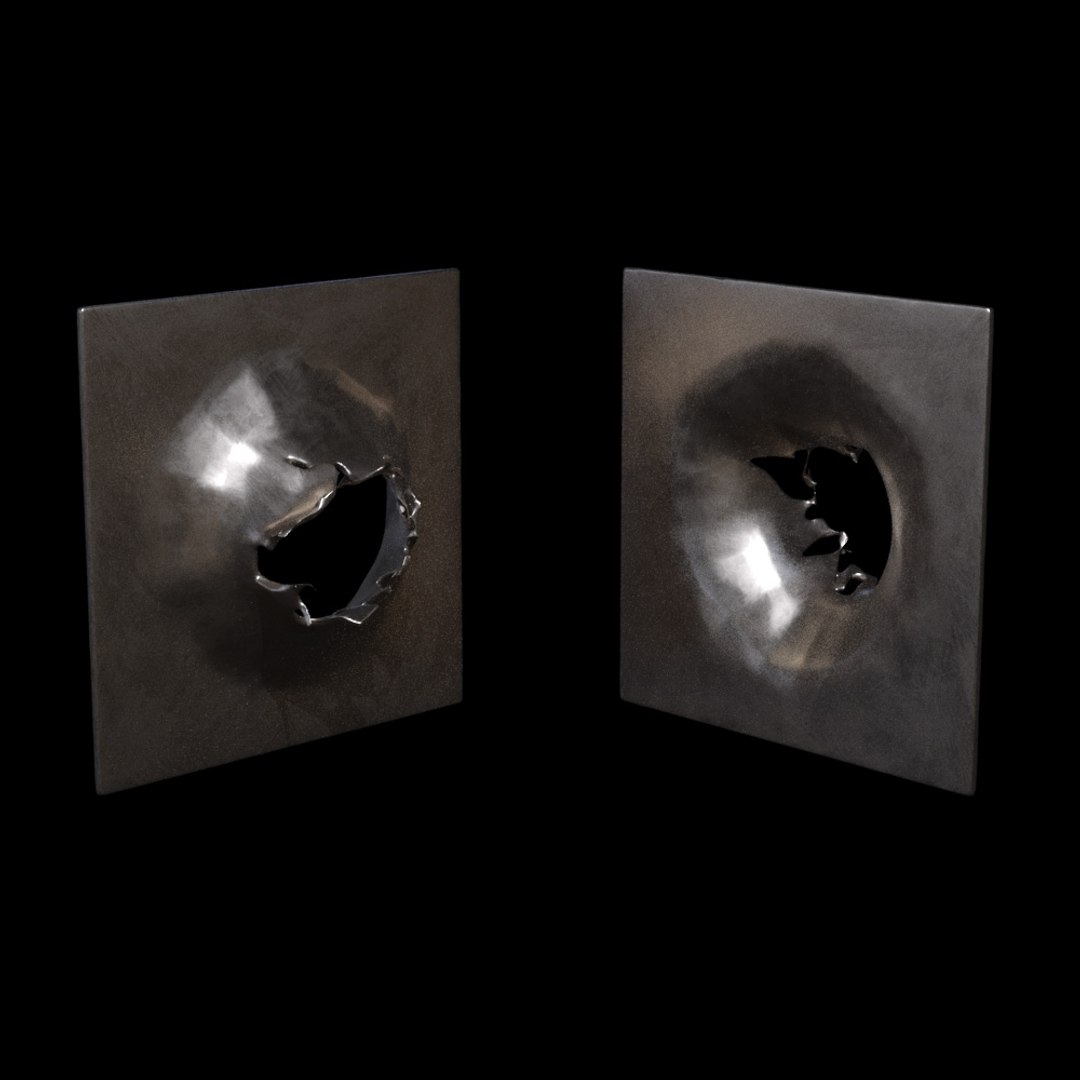3D Bullet Holes Metal Model - TurboSquid 1641170