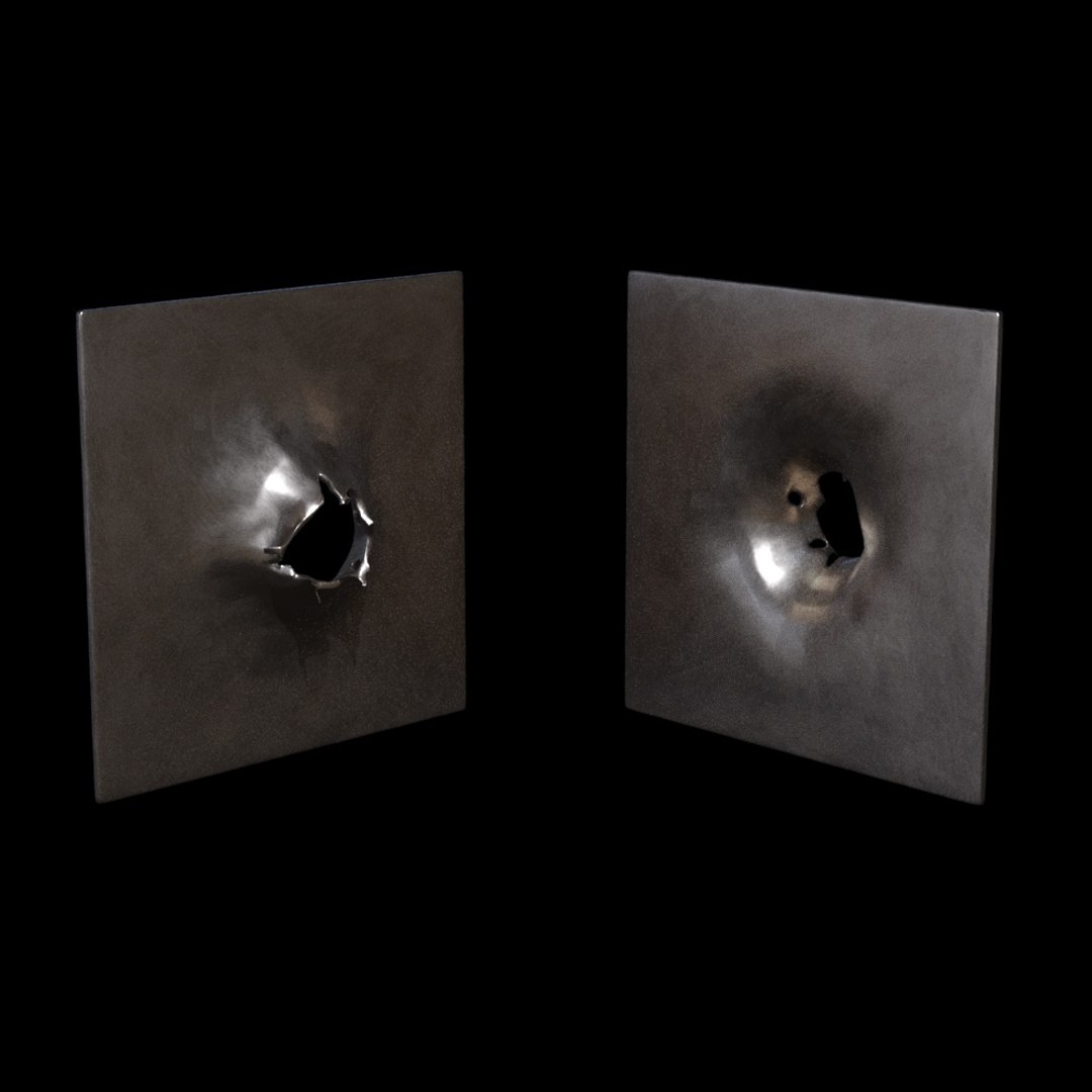 3D Bullet Holes Metal Model - TurboSquid 1641170