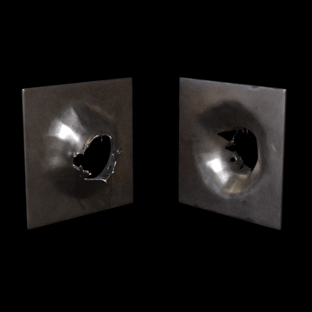 3D Bullet Holes Metal Model - TurboSquid 1641170