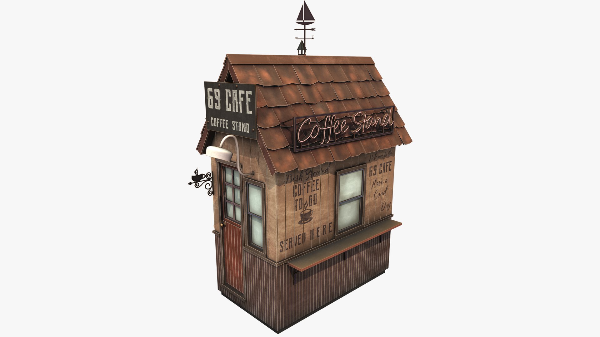3D Stylized Coffee Cafe - TurboSquid 1615566