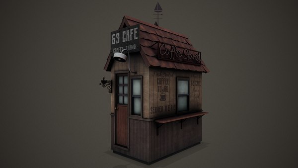 3D stylized coffee cafe - TurboSquid 1615566
