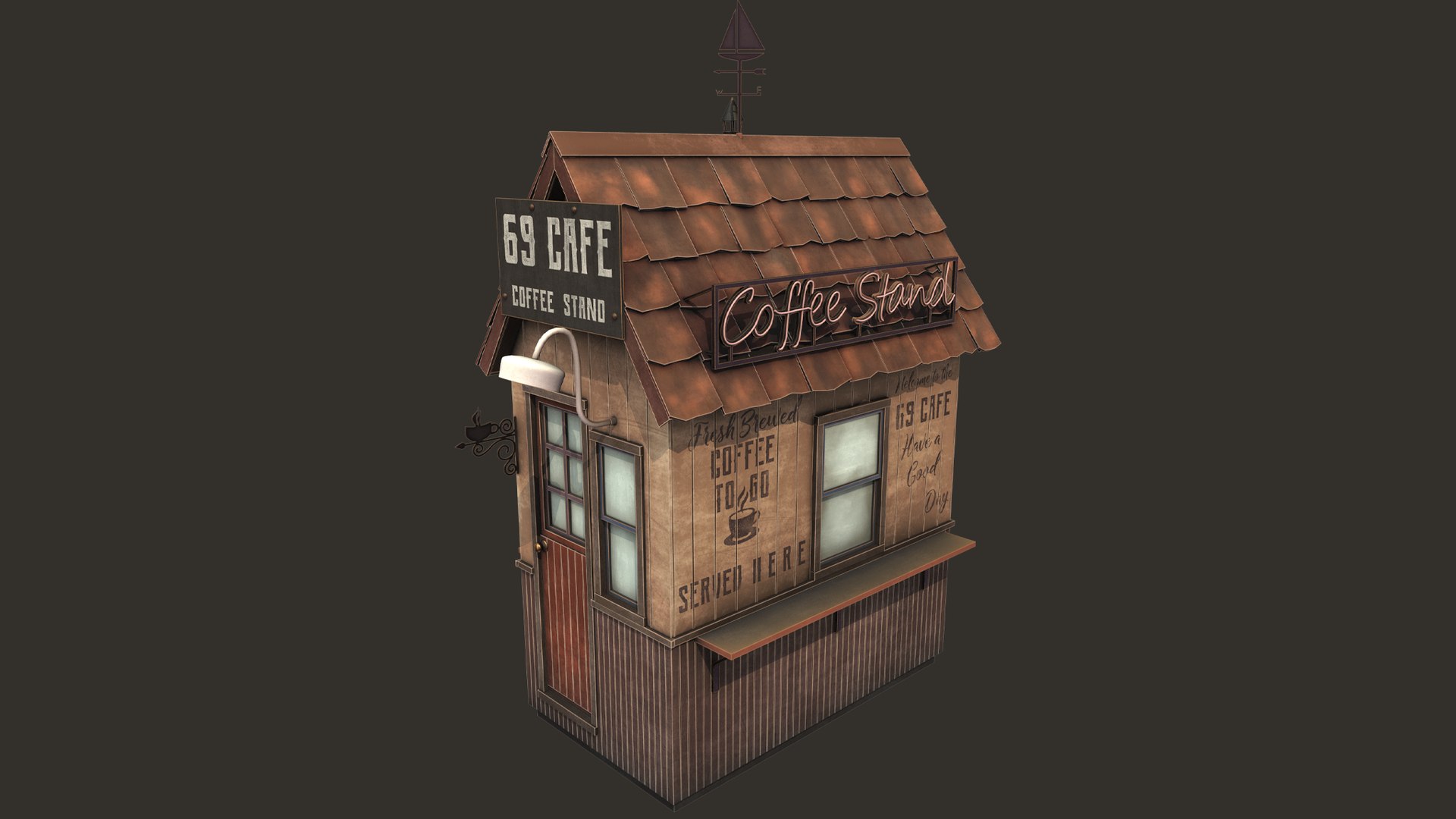 3D Stylized Coffee Cafe - TurboSquid 1615566