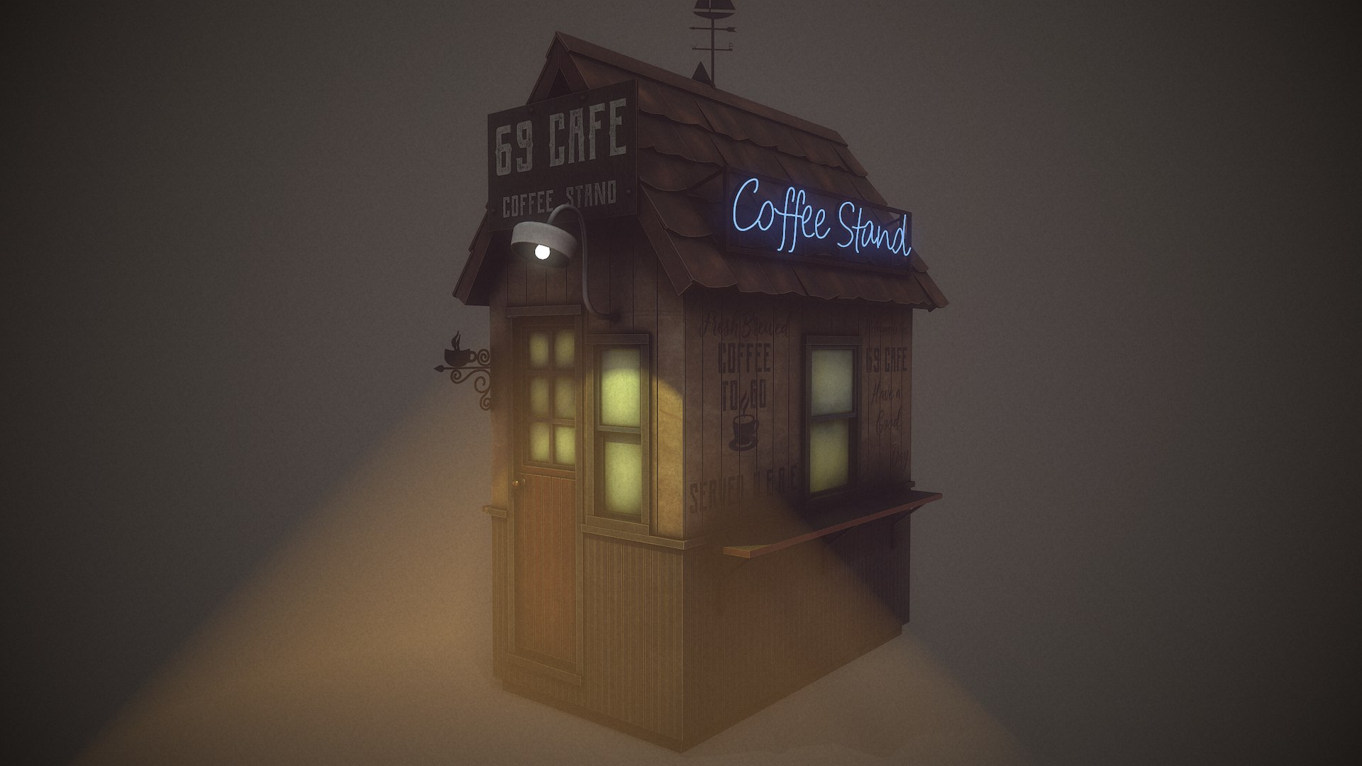 3D Stylized Coffee Cafe - TurboSquid 1615566