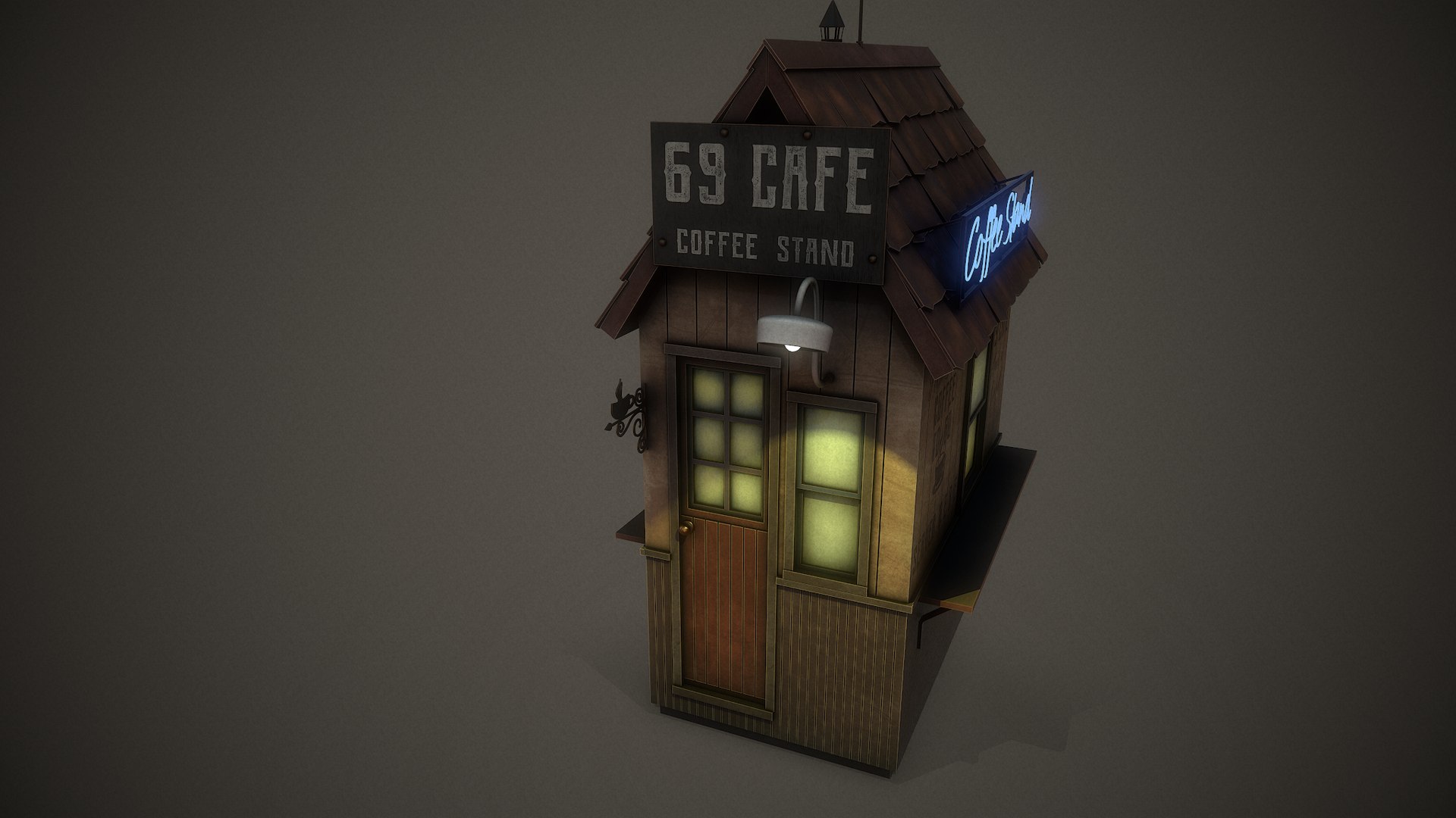 3D Stylized Coffee Cafe - TurboSquid 1615566