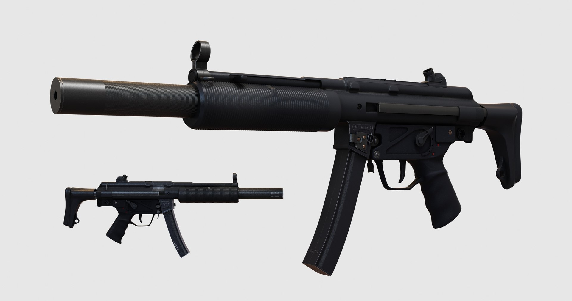 Realistic Submachine Gun Sd3 3ds