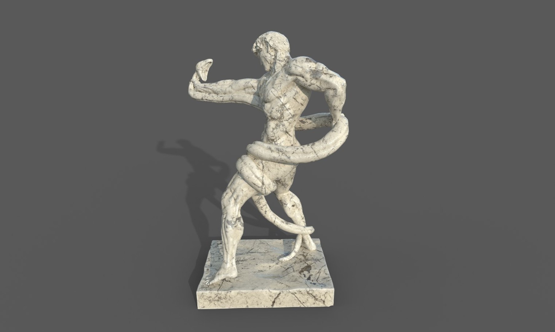 Statue Of Athlete Wrestling A Python 3D Model - TurboSquid 1824950
