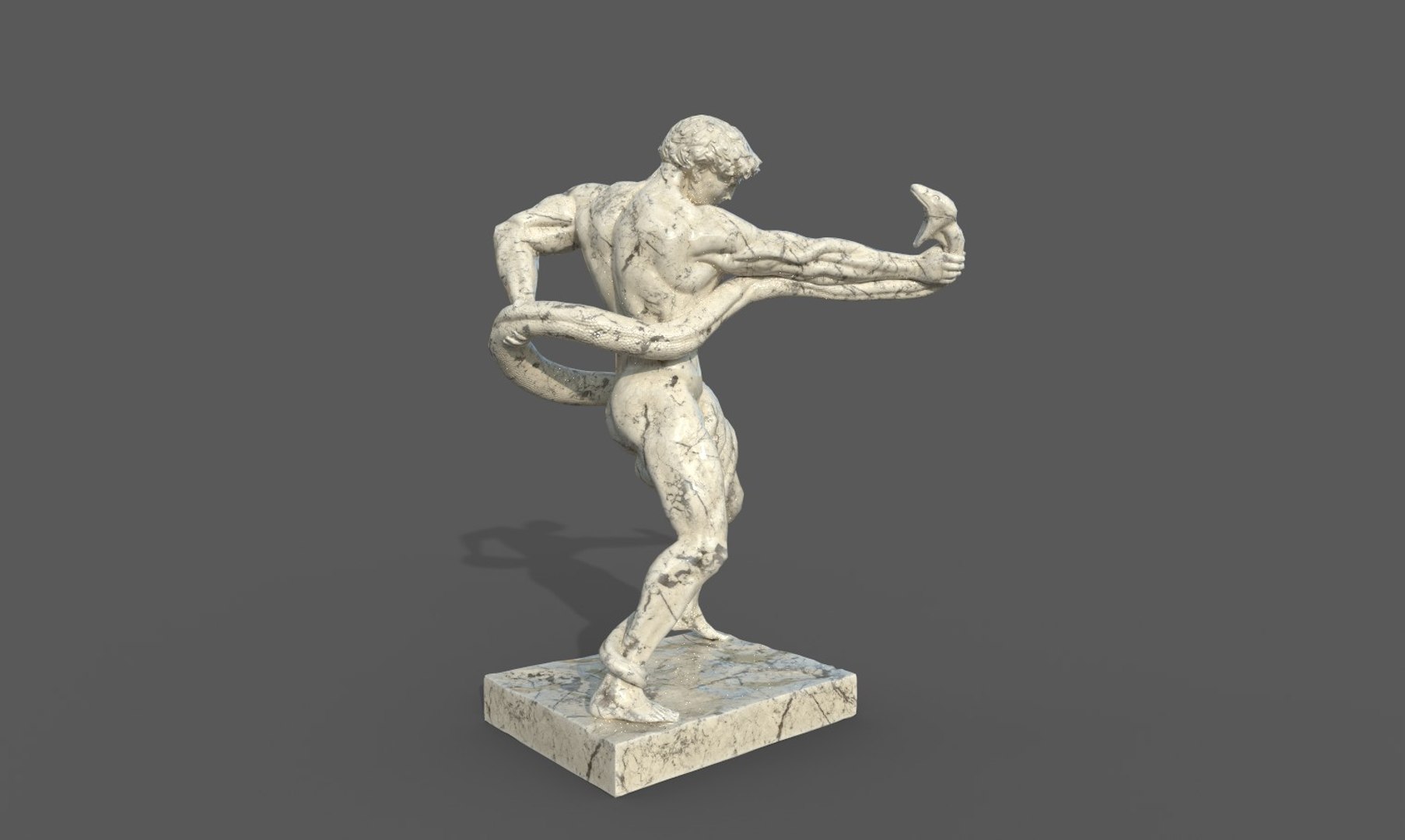 Statue Of Athlete Wrestling A Python 3D Model - TurboSquid 1824950