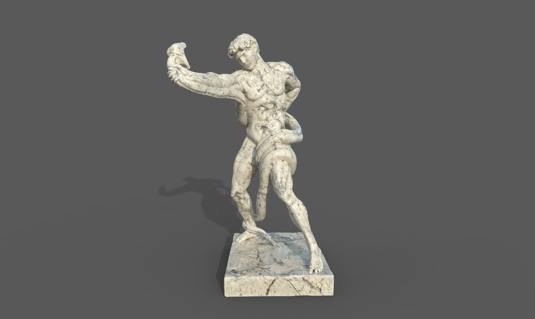 Statue Of Athlete Wrestling A Python 3D Model - TurboSquid 1824950