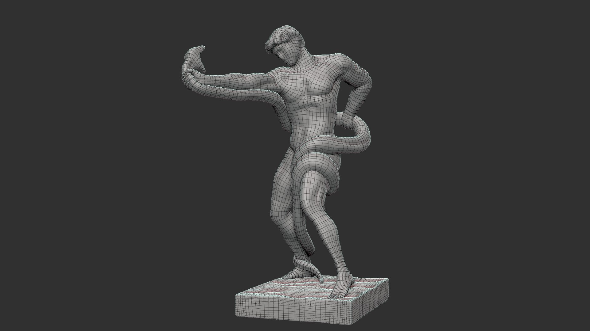 Statue of Athlete Wrestling a Python 3D model - TurboSquid 1824950
