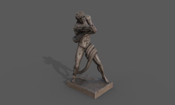 Statue of Athlete Wrestling a Python 3D model - TurboSquid 1824950