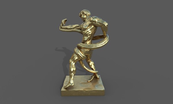 Statue of Athlete Wrestling a Python 3D model - TurboSquid 1824950