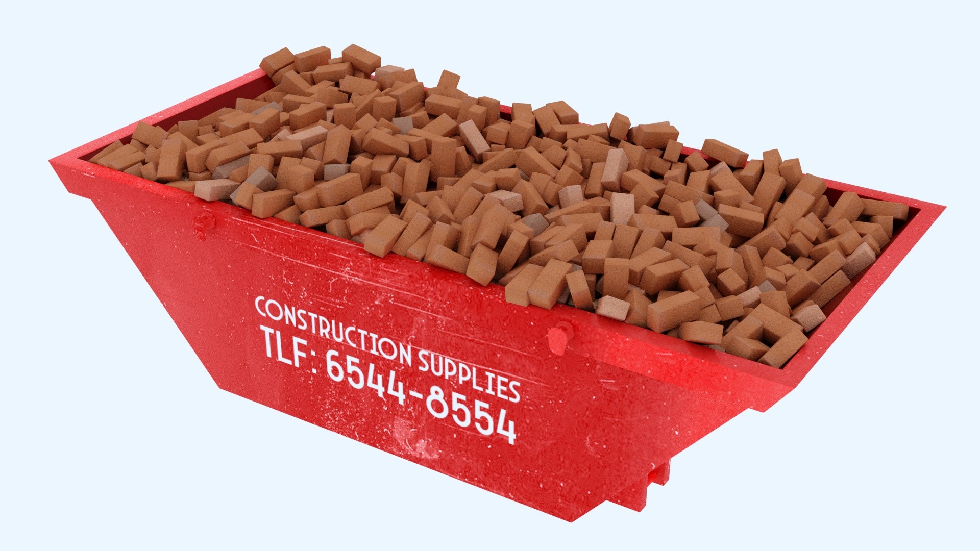 Industrial Container With Bricks 3 Model - TurboSquid 1966379