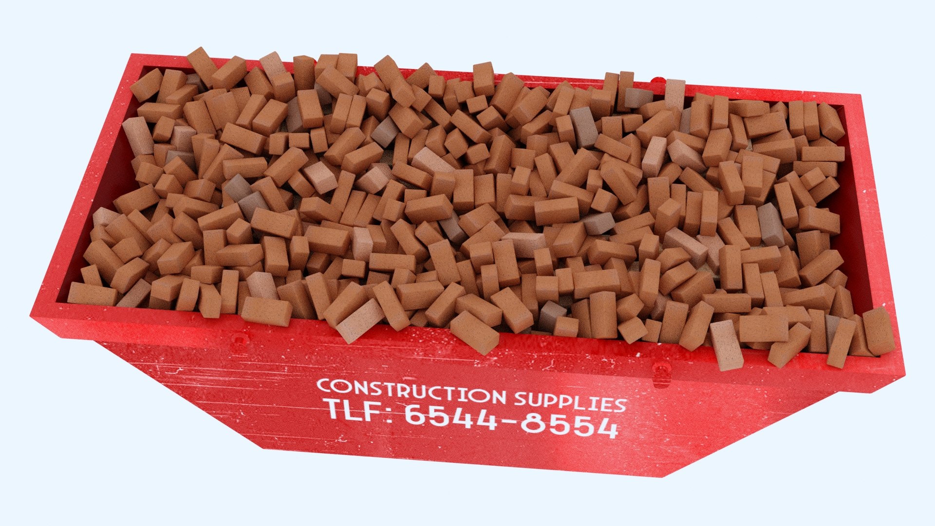 Industrial Container With Bricks 3 Model - TurboSquid 1966379