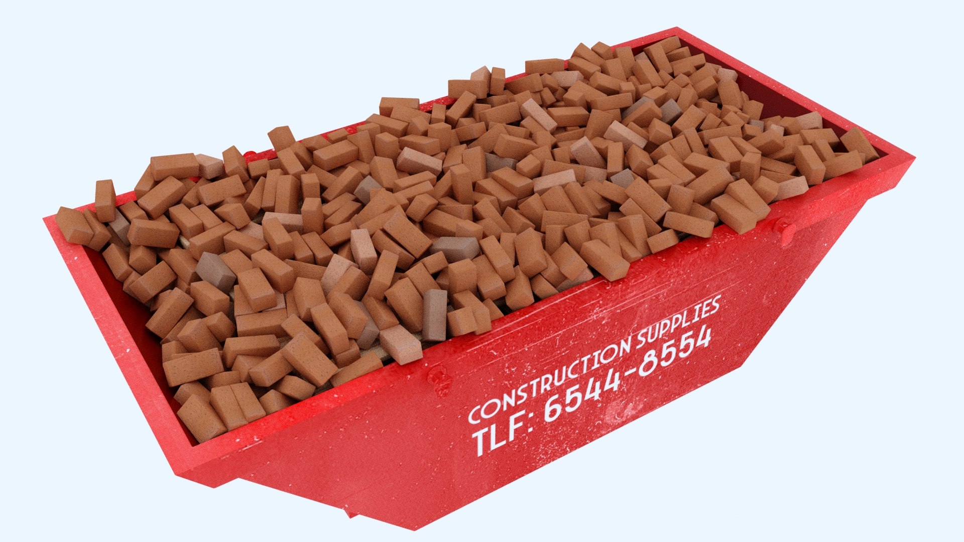 Industrial Container With Bricks 3 Model - TurboSquid 1966379